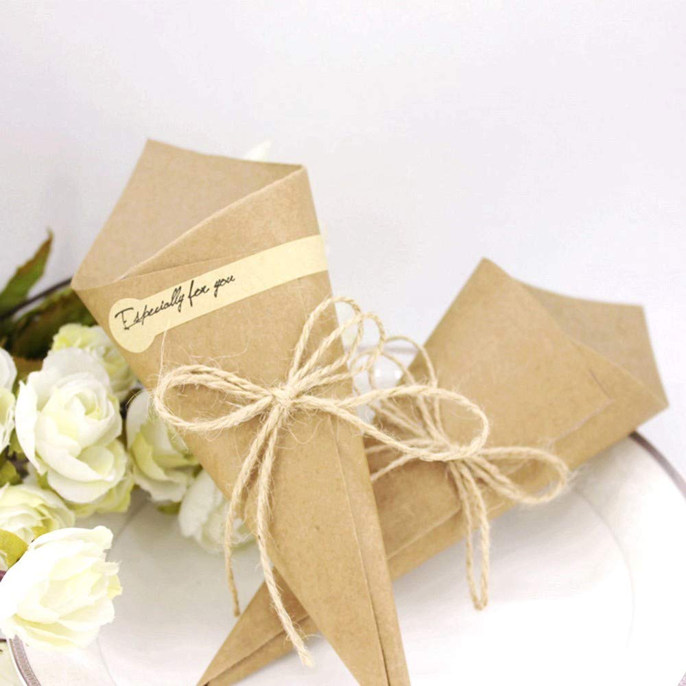 50 x DIY Kraft Paper placeholder Invitation Card Favour for Wedding Bi ...
